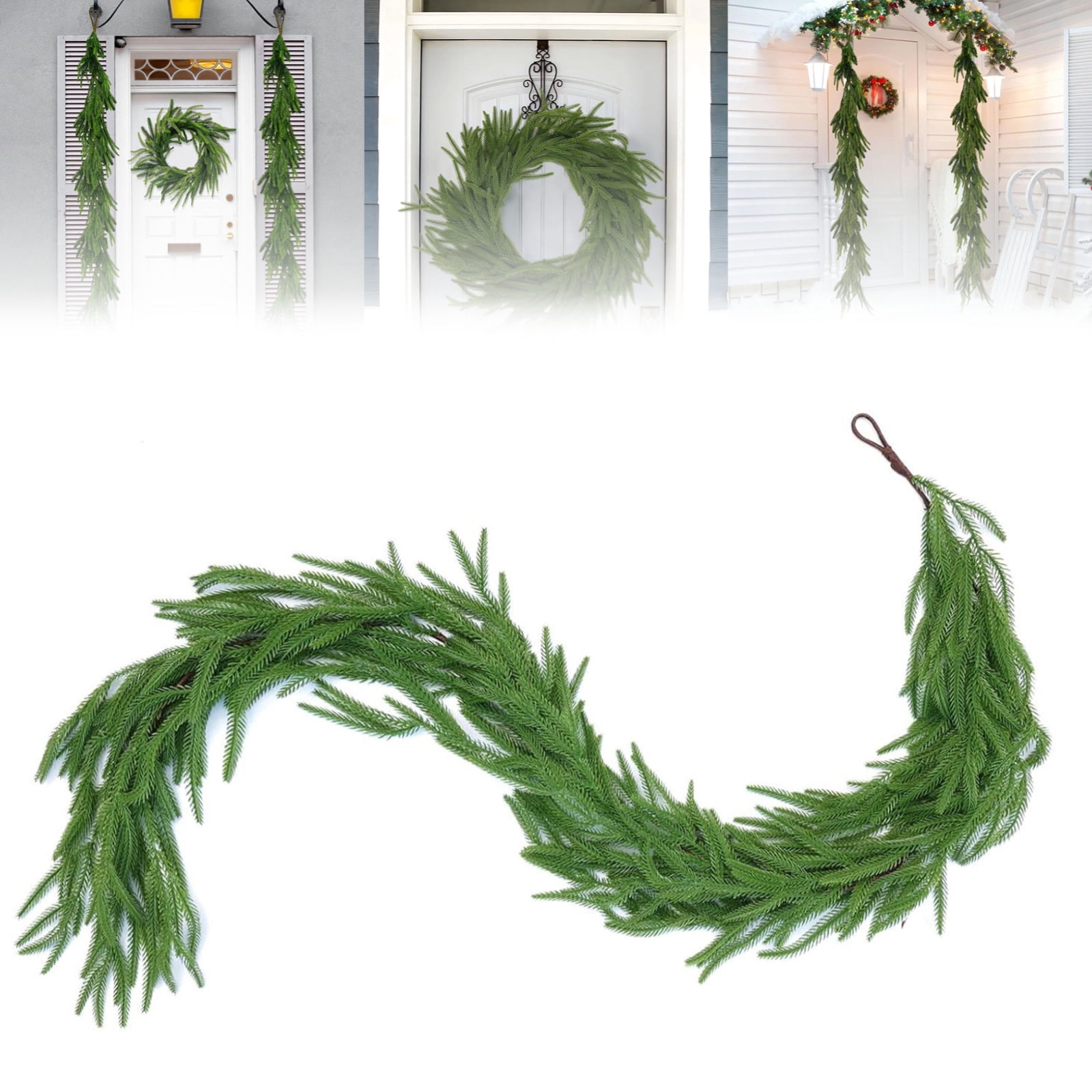 Artificial Pine Garland Realistic Faux Norfolk Pine Garland Real Touch ...