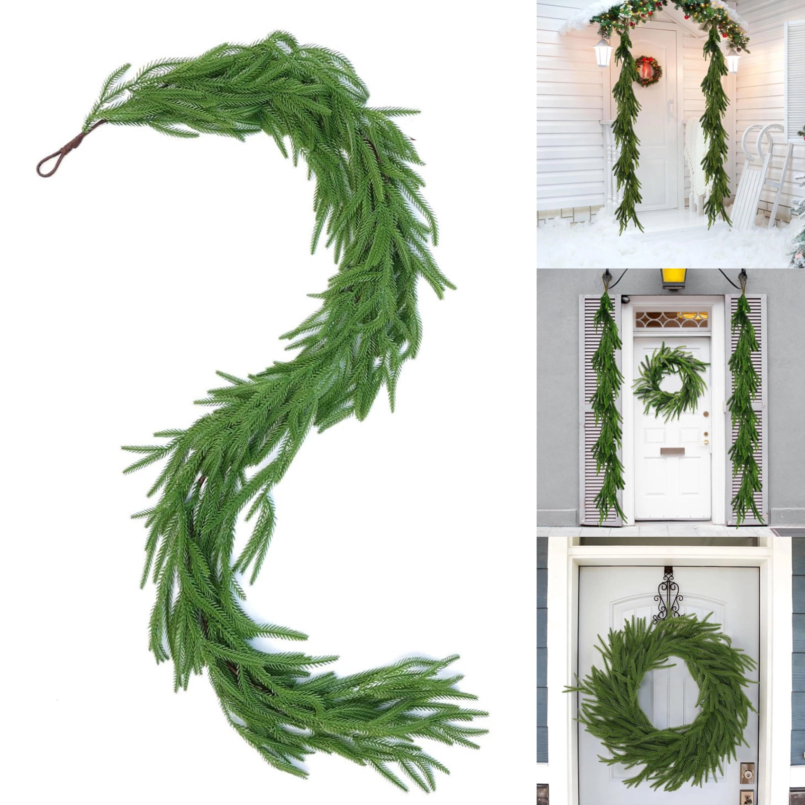 Artificial Pine Garland Realistic Faux Norfolk Pine Garland Real Touch ...