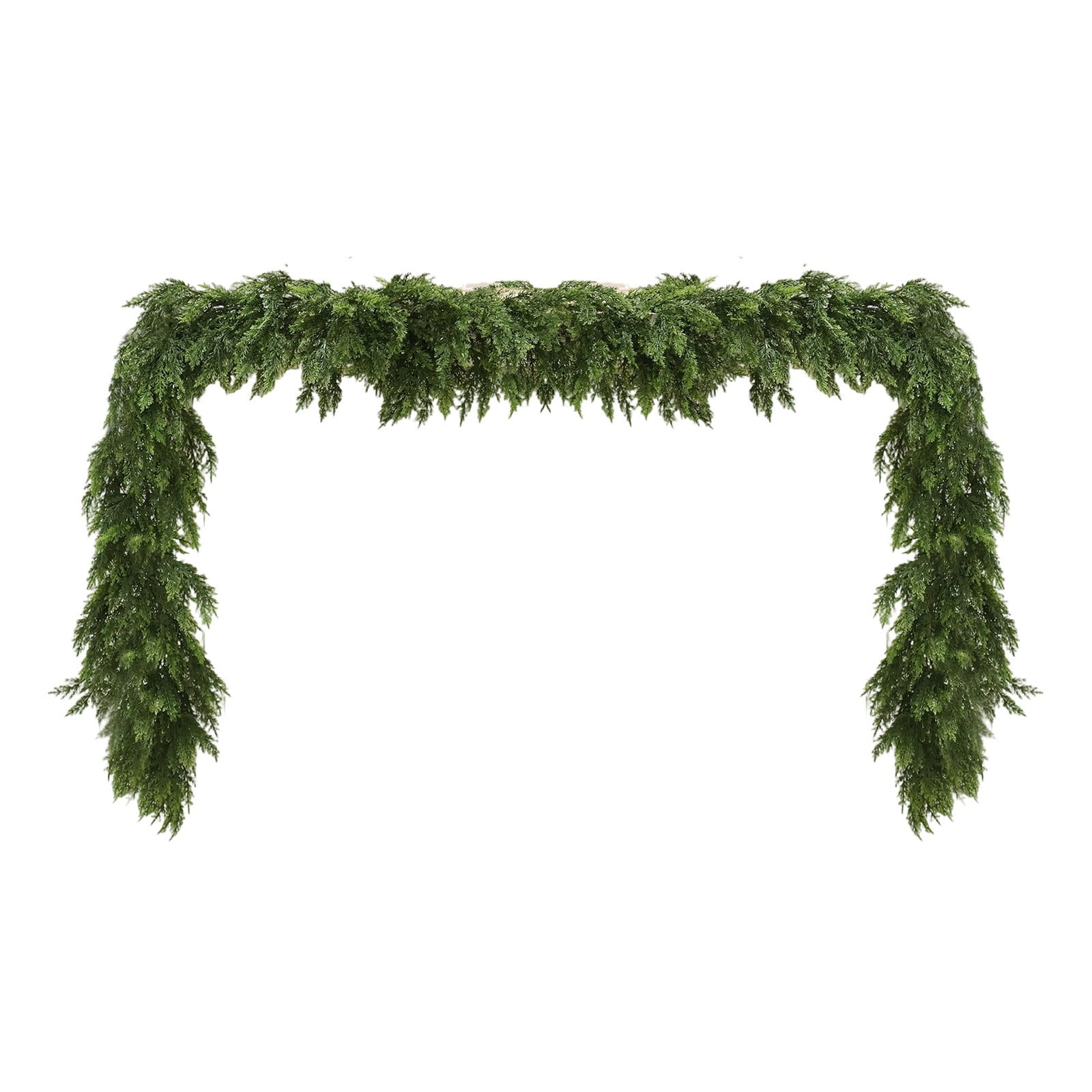 Artificial Pine Needle Christmas Rattan Garland, Realistic Green Vine ...
