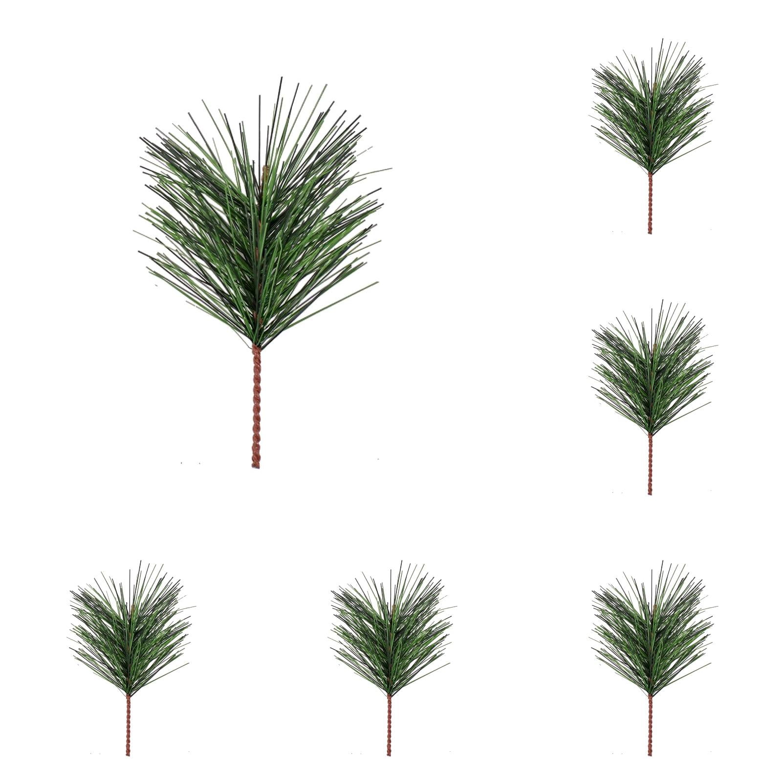 Artificial Pine Needles Branches Bulk Christmas Decorations, Green Pine ...