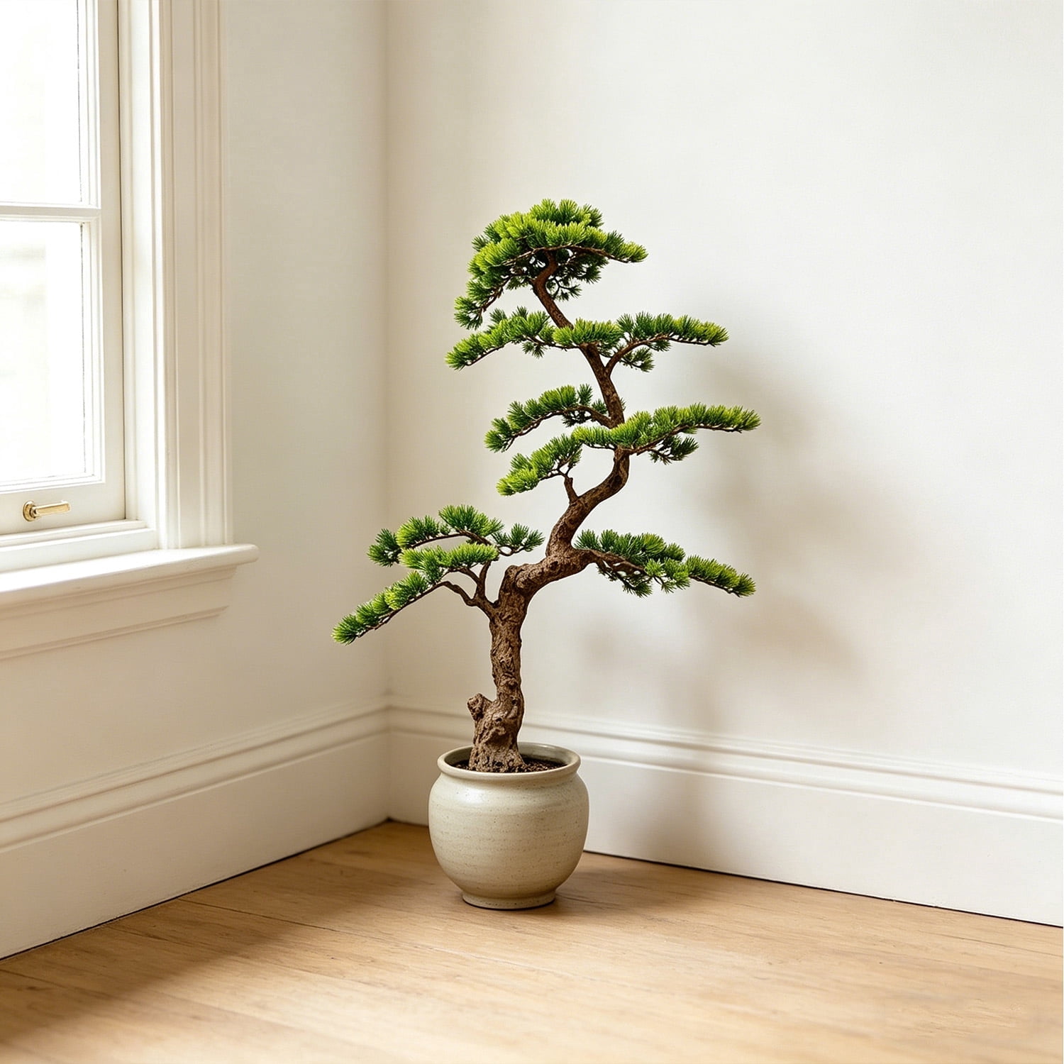 Artificial Pine Tree Fake Pine Plant Faux Plastic Green Leaves Nearly ...