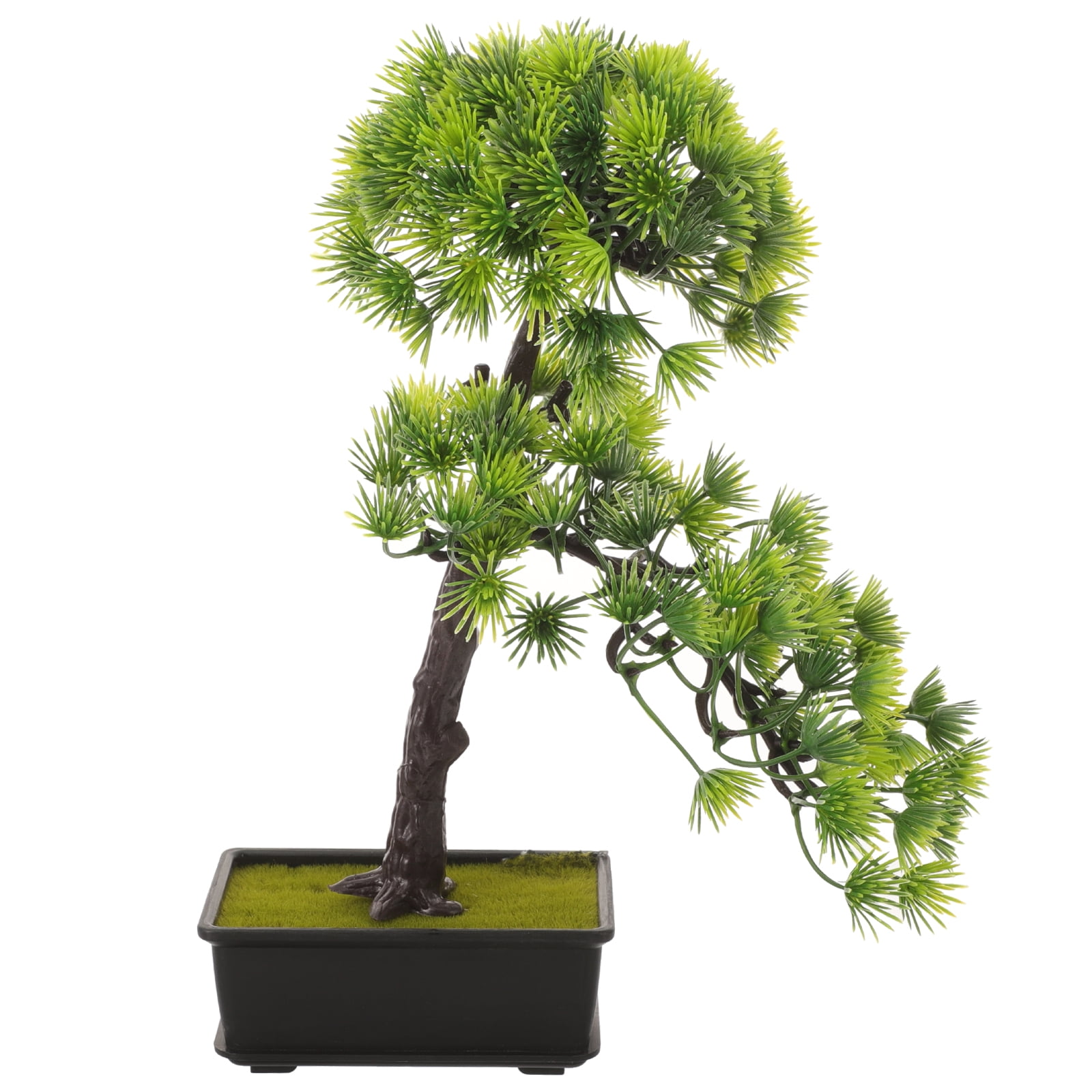 Artificial Pine Tree Ornament Realistic Plant Potted Bonsai Decoration ...