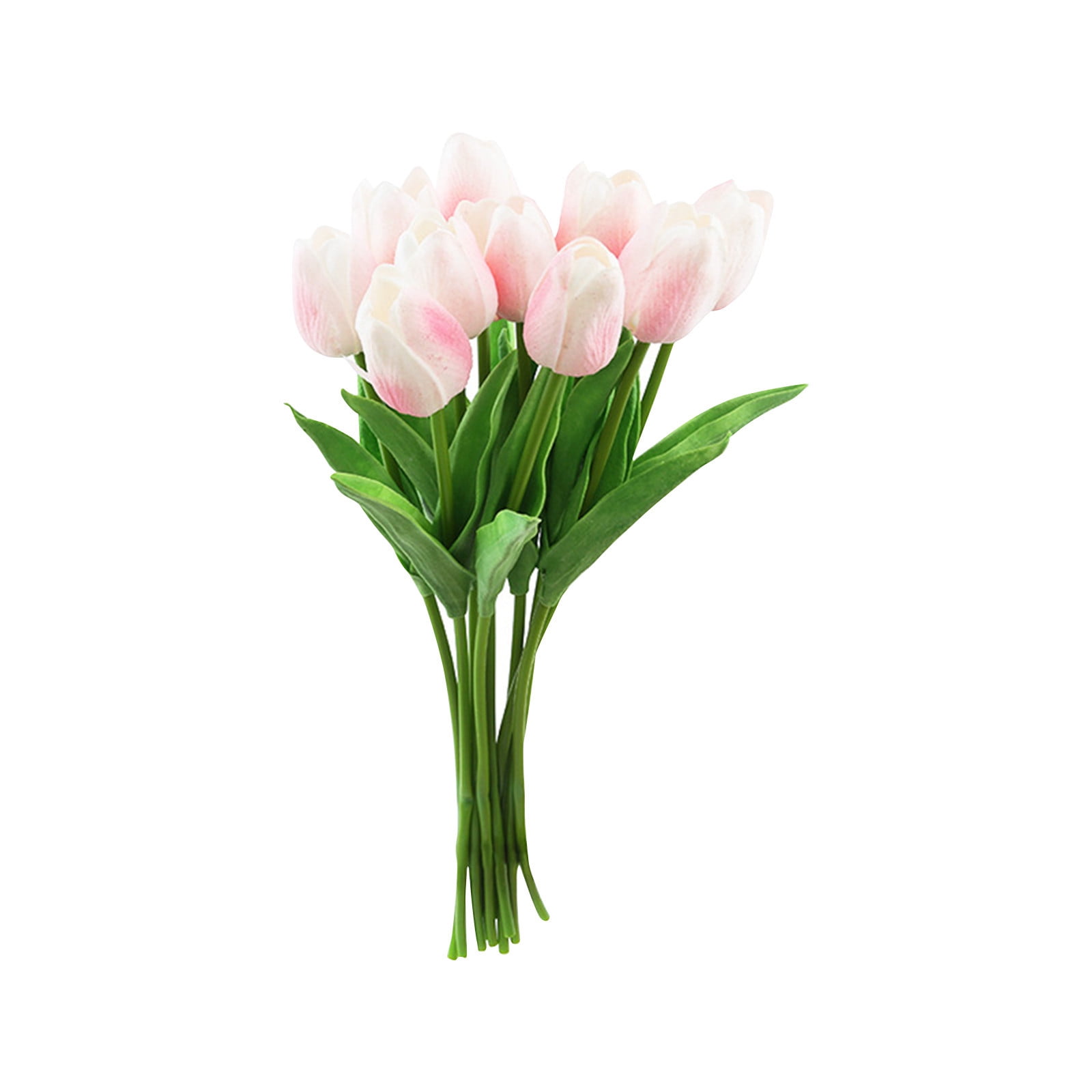 Artificial Pink Tulips Bouquet Realistic Faux Silk Flower Arrangement ...