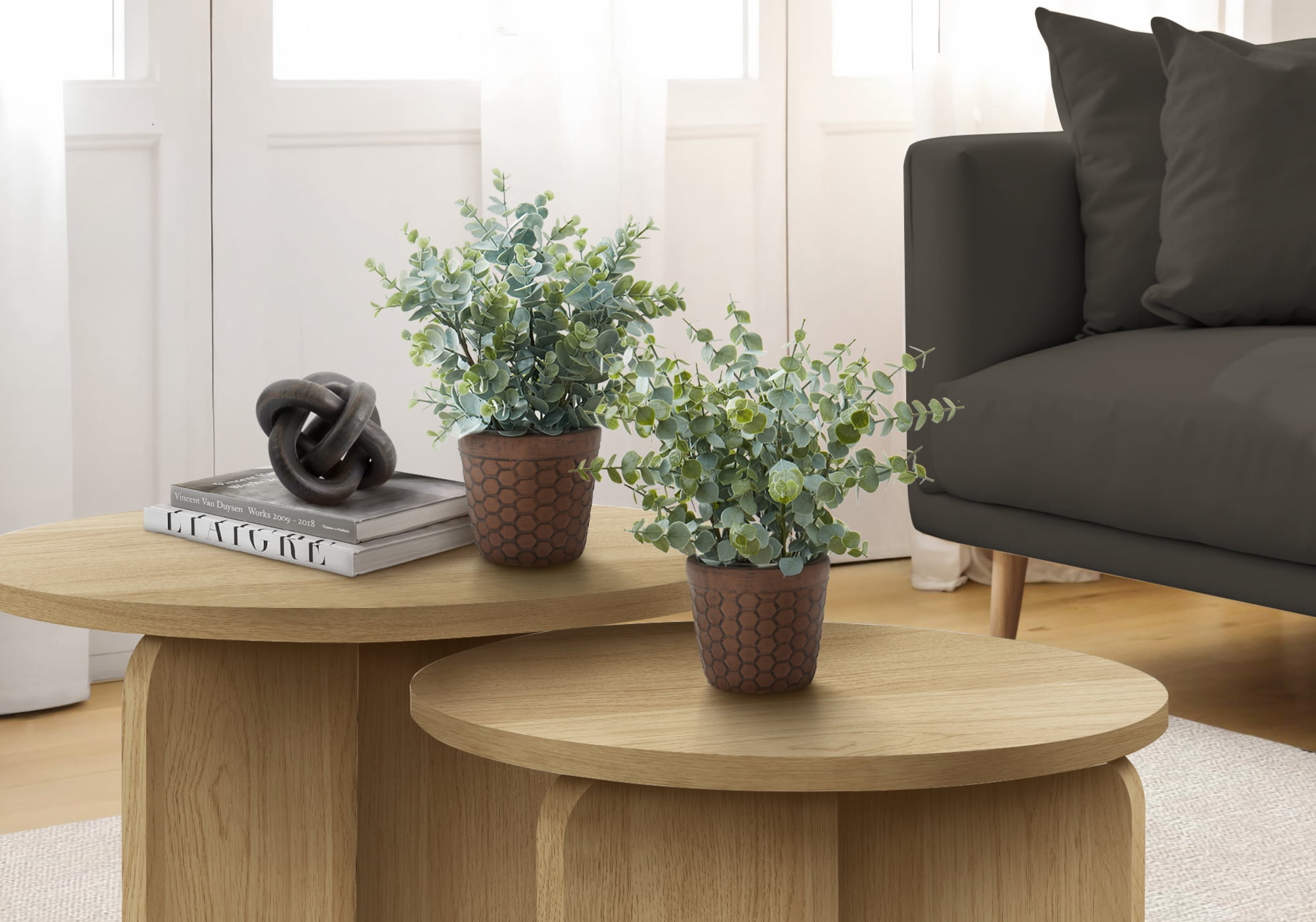 Artificial Plant, 13" Tall, Eucalyptus Grass, Indoor, Faux, Fake, Table ...