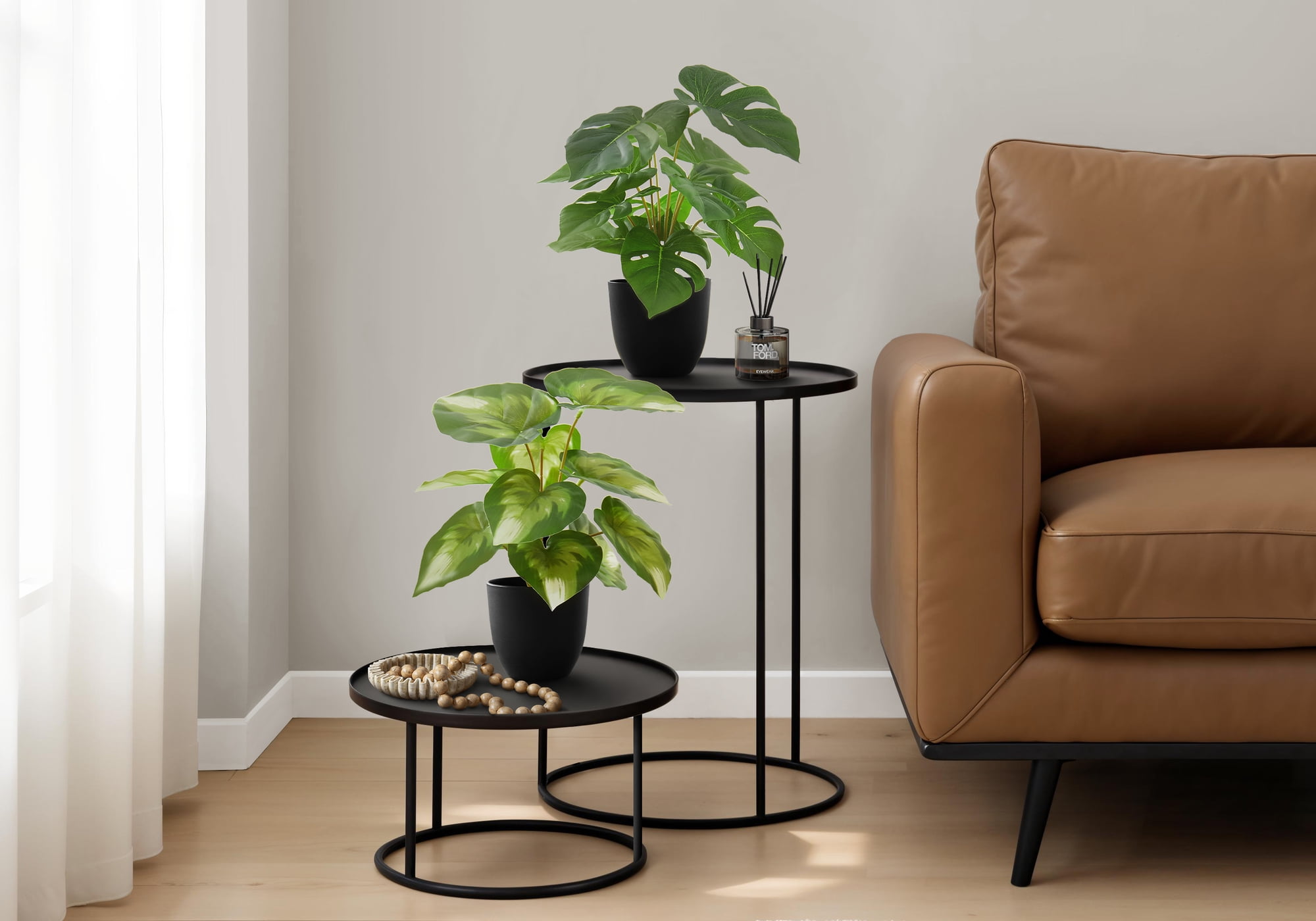 Artificial Plant, 13" Tall, Monstera Calthea, Indoor, Faux, Fake, Table ...