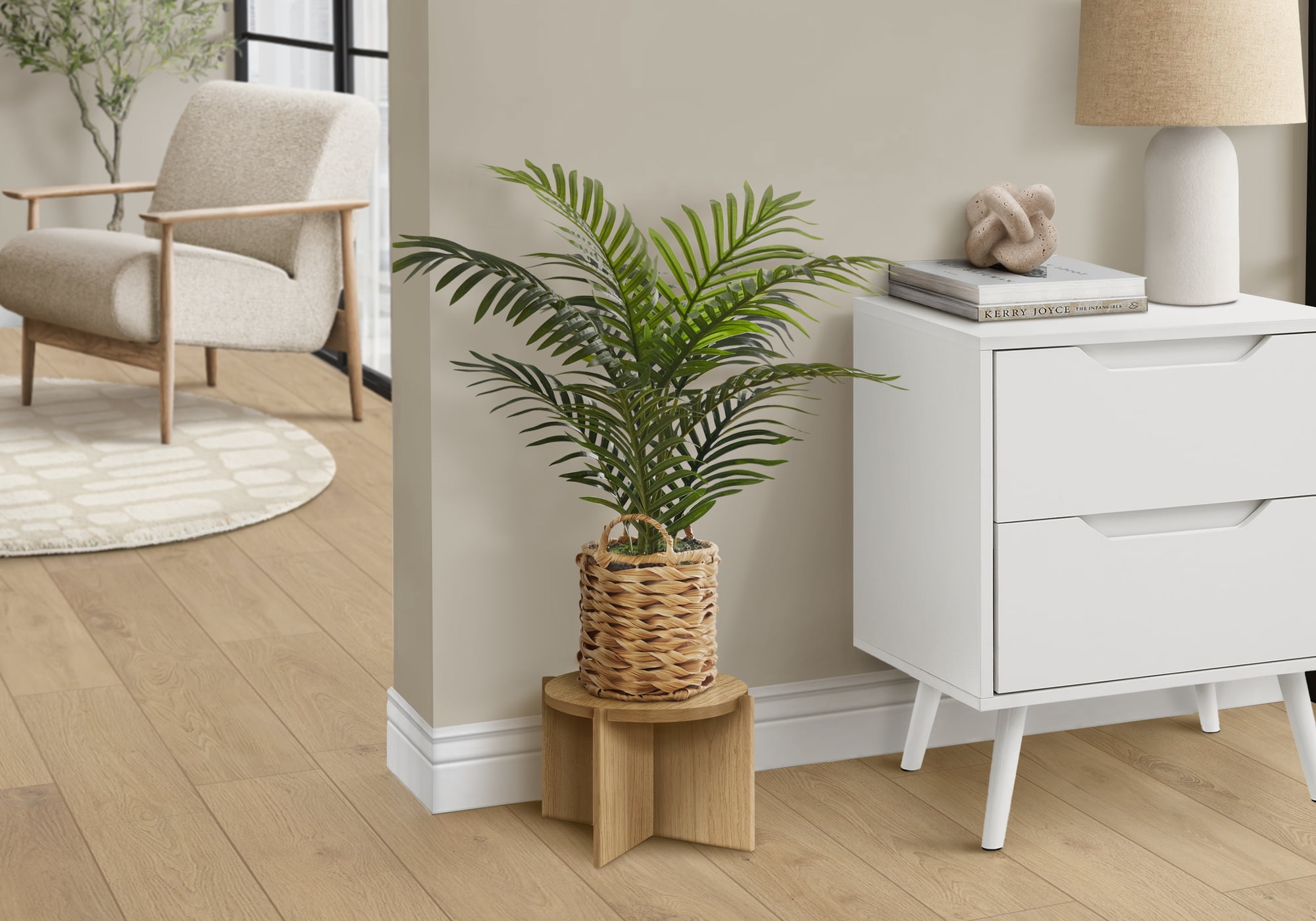 Artificial Plant, 24" Tall, Palm, Indoor, Faux, Fake, Table, Floor ...