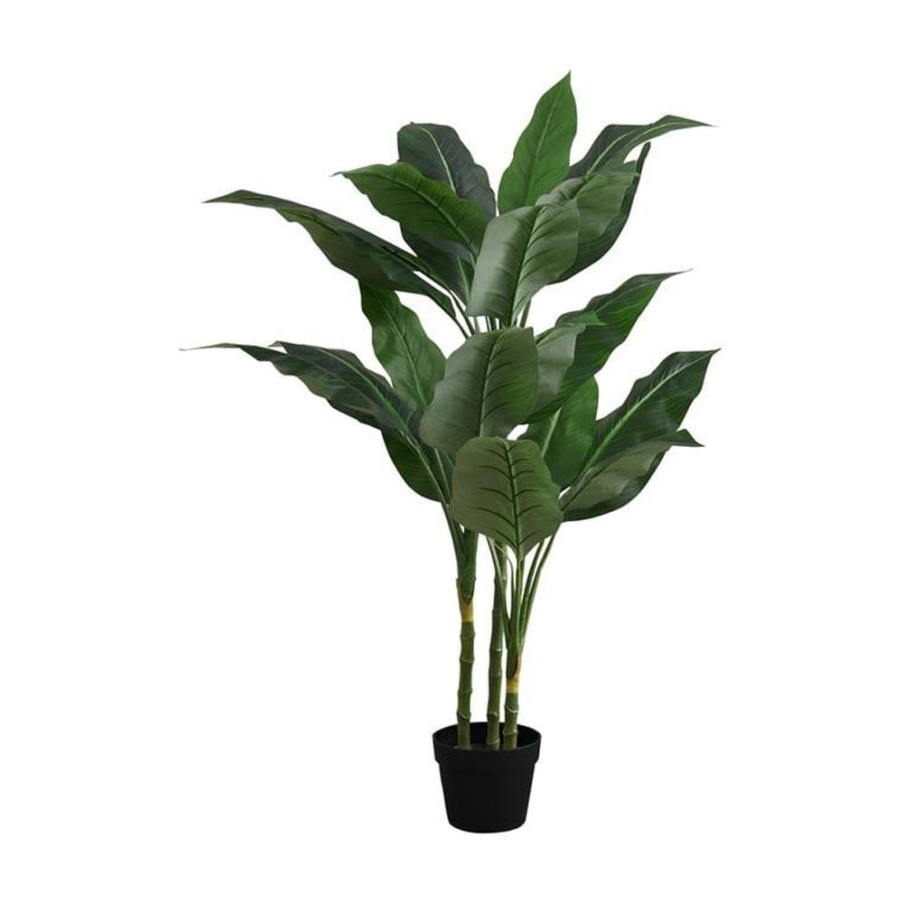 Artificial Plant - 42" Tall - Indoor - Floor - Potted - Green Leaves ...