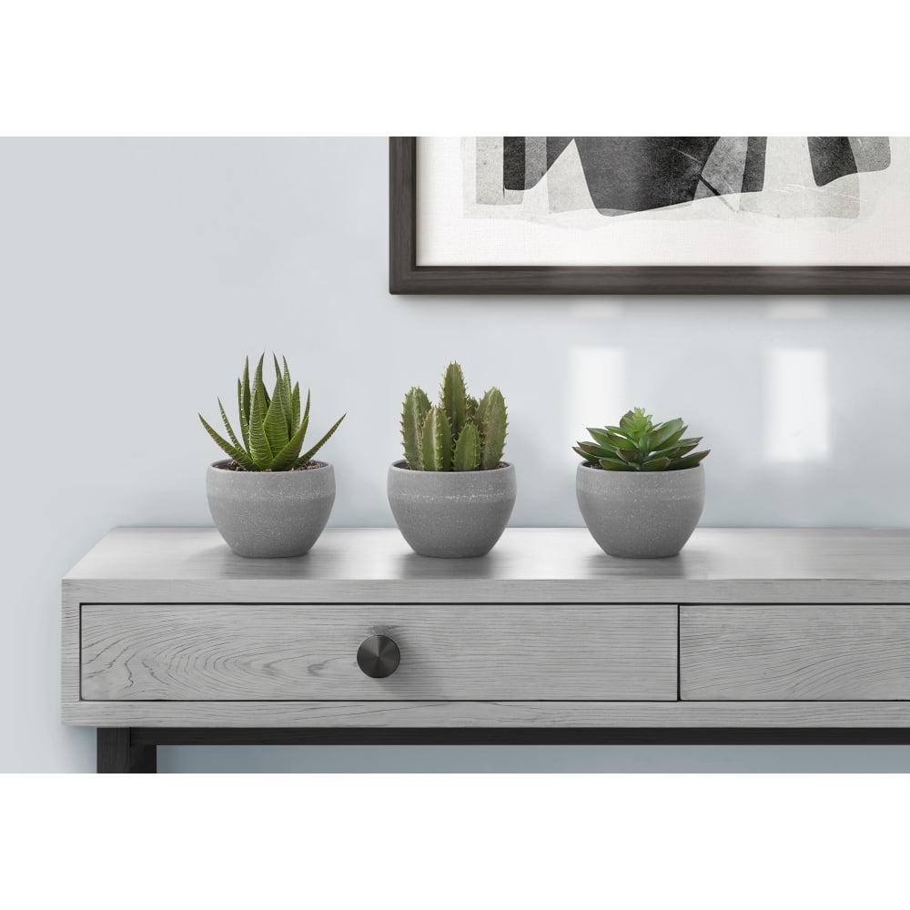 Artificial Plant, 6" Tall, Succulent, Indoor, Faux, Fake, Table ...