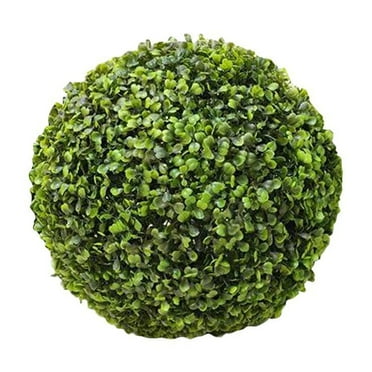 Lighted Spring Ball Floral Topiary with Faux Floral Leaves and Vase Pot ...