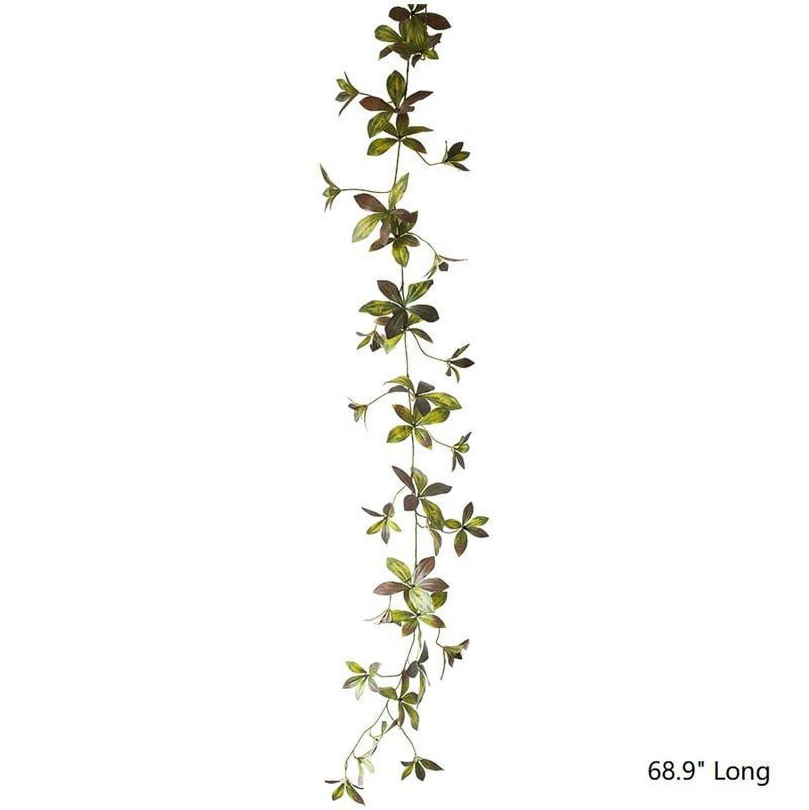 Artificial Plant Brown Green Large Leaf Vine 69" Long - Walmart.com