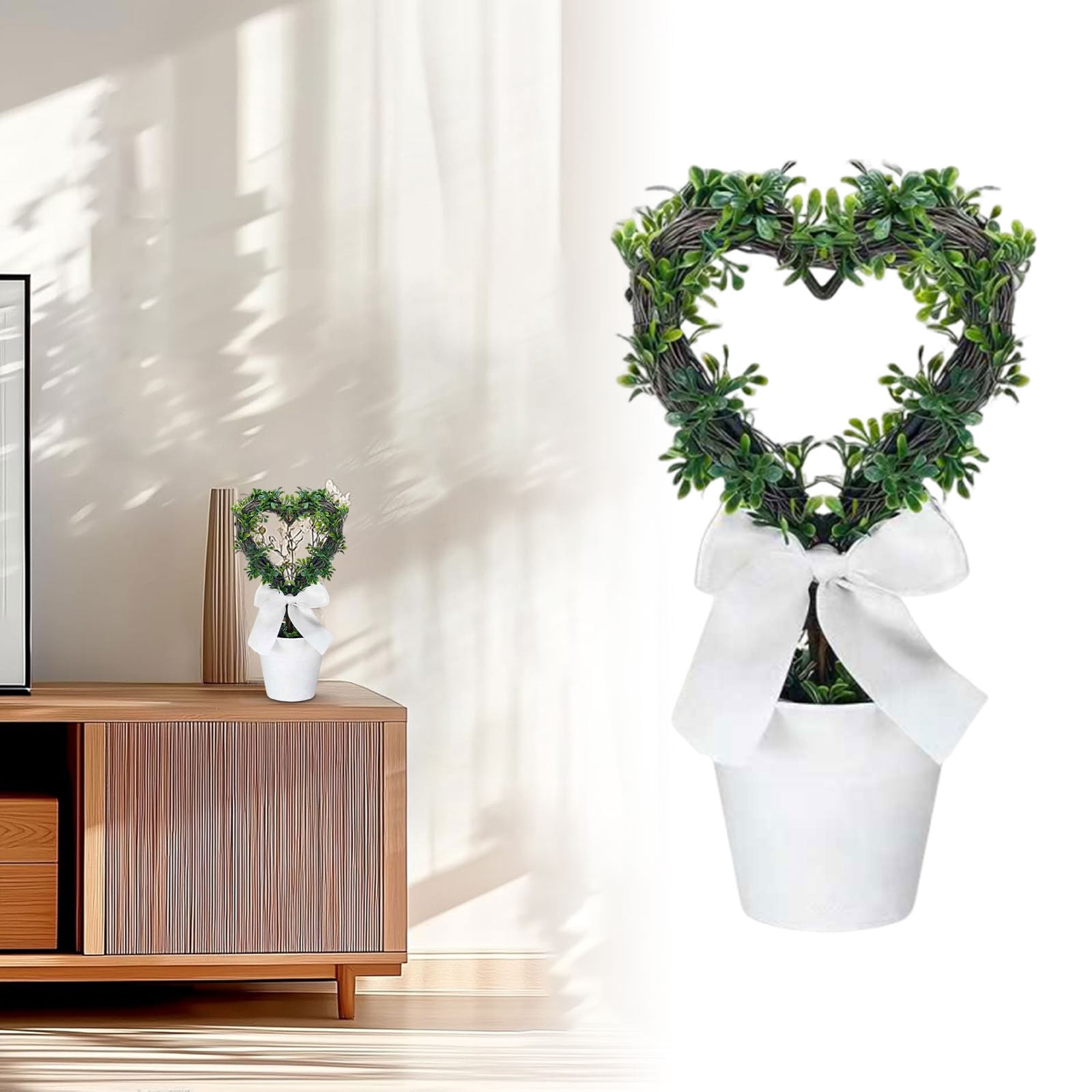 Artificial Plant & Flower Potted Plants, Small Bonsai Ornaments for ...