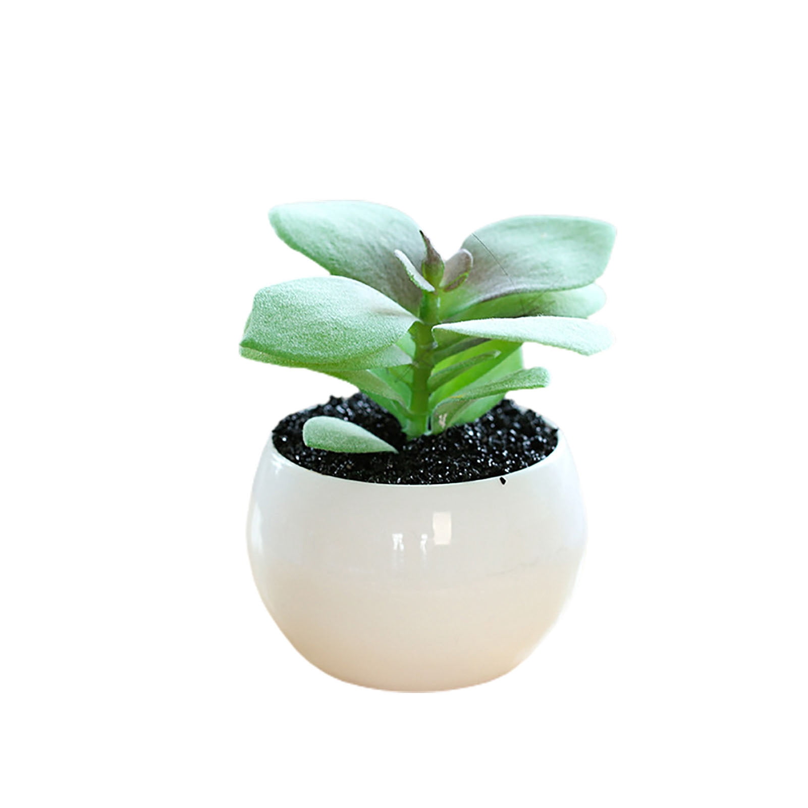 Artificial Plant Green Small Fake Potted Plant Table Ornament Garden ...
