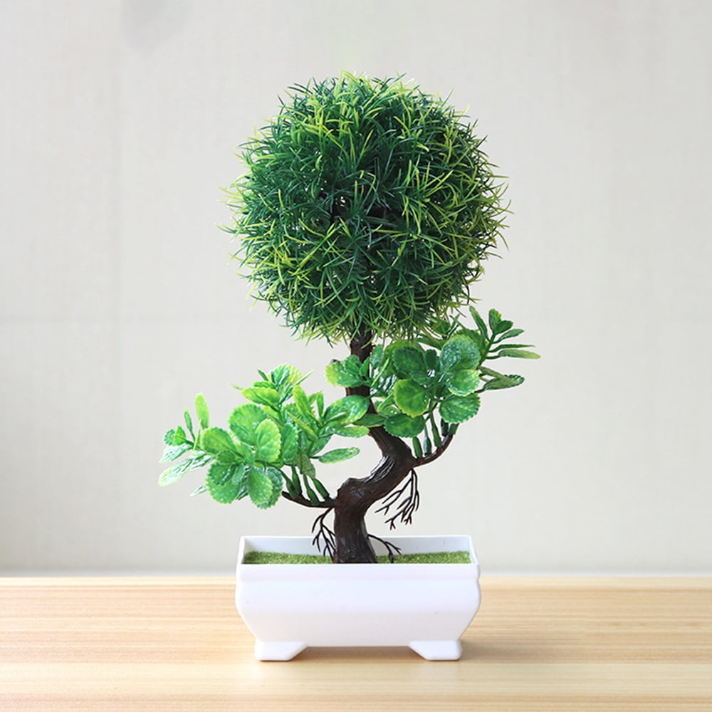 Artificial Plant, Potted Plants Bonsai, Small Tree Faux Decorations ...