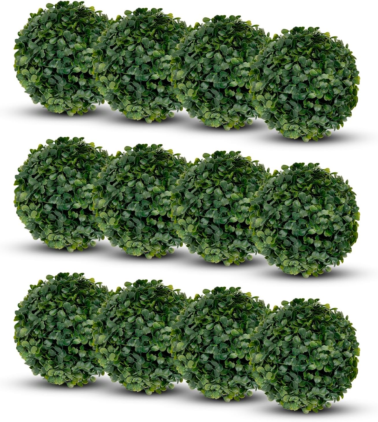 Artificial Plant Topiary Ball 2pcs 15.7 inch Faux Boxwood Balls Plants ...