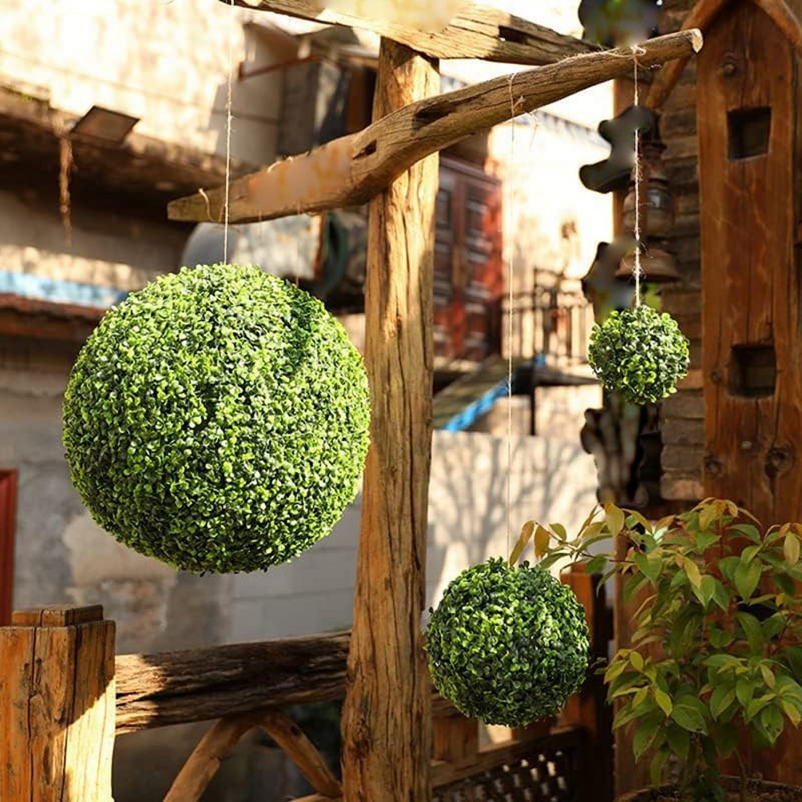 Artificial Plant Topiary ,Hanging Faux Plants Balls,Garden Spheres ...