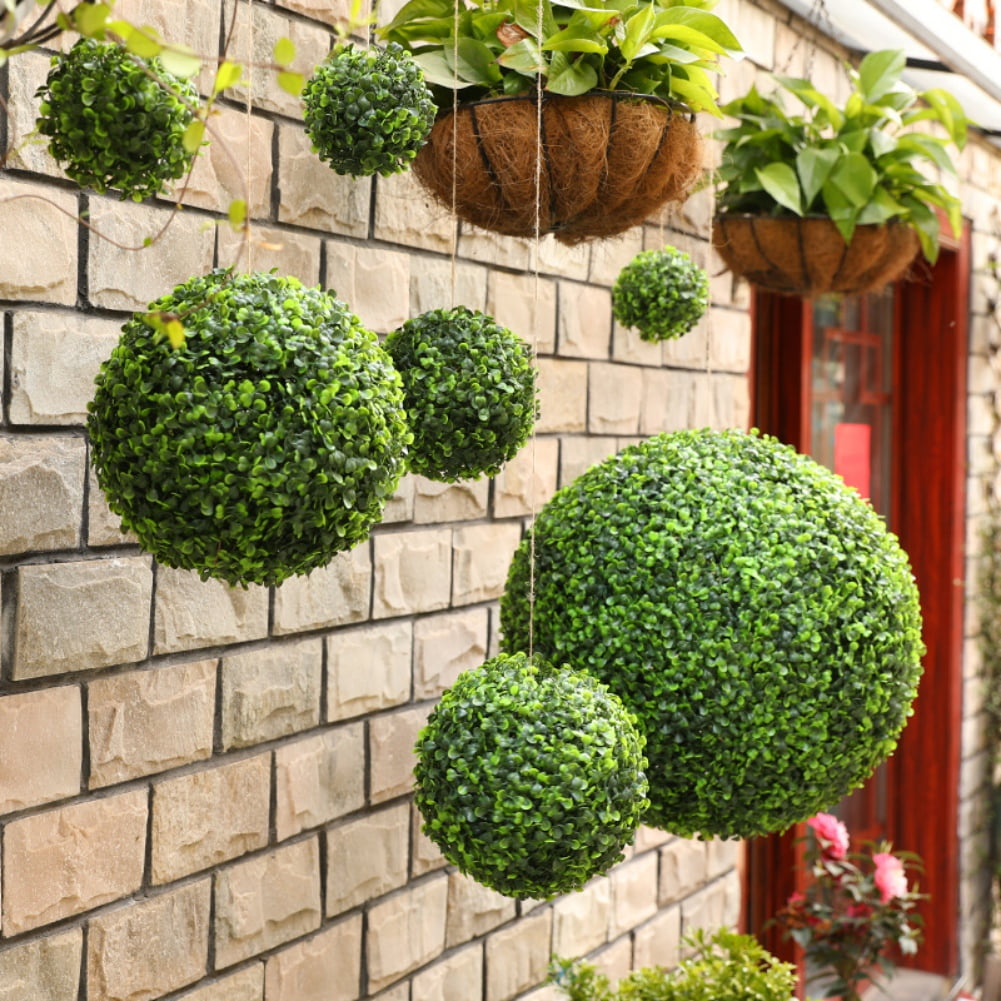 Artificial Plant Topiary Balls Faux Plants Decorative Balls for Outdoor ...