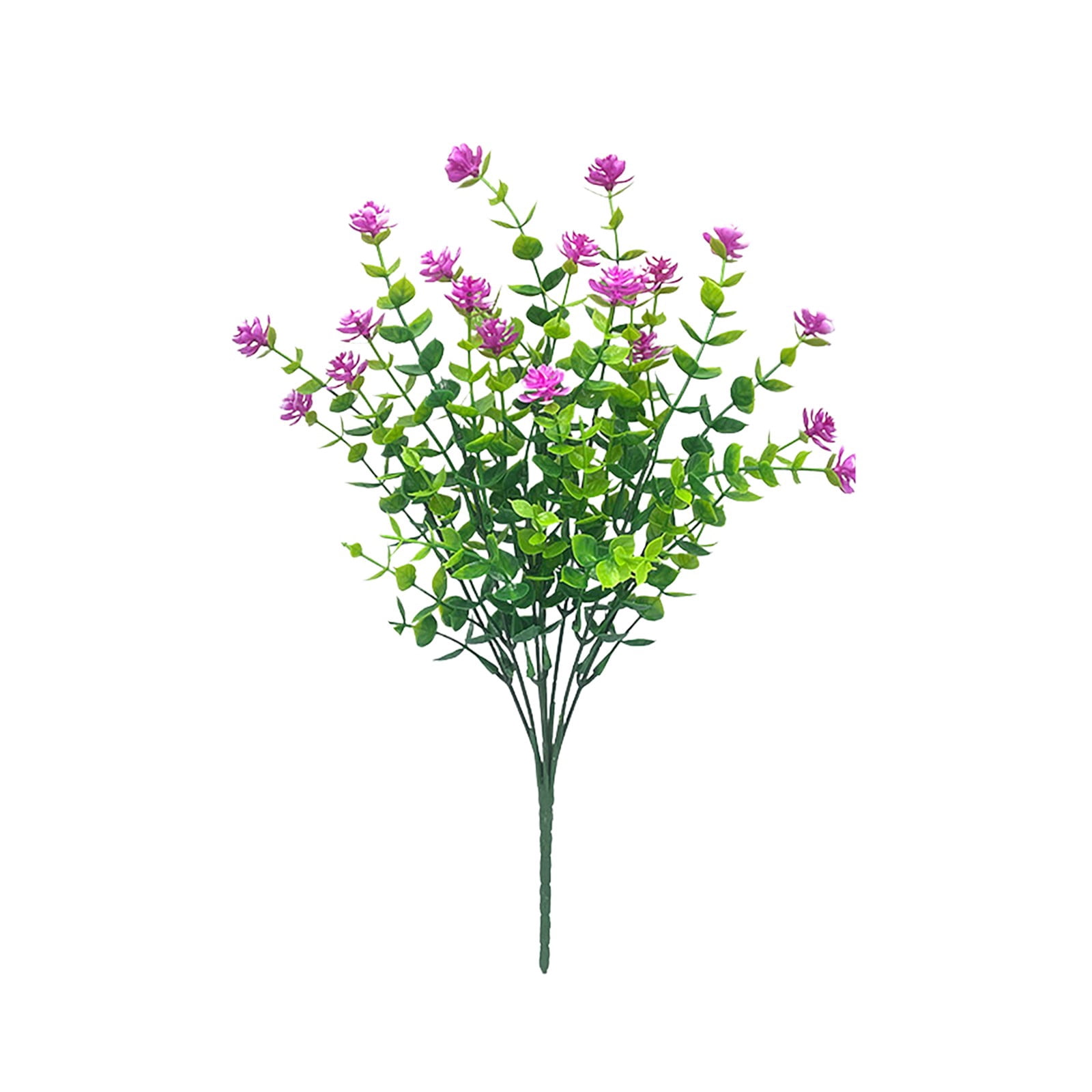 Artificial Plant UV Resistant Fake Stems Plants, 1 Pc Faux Plastic Greenery for Indoor Outside ...