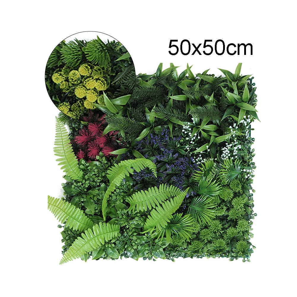 Artificial Plant Wall Reusable Grass Backdrop Wall Panel Plastic Garden ...