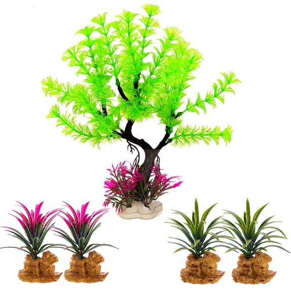 Artificial Plant with Base Aquariums Ornament Easy to Clean Maintenance ...