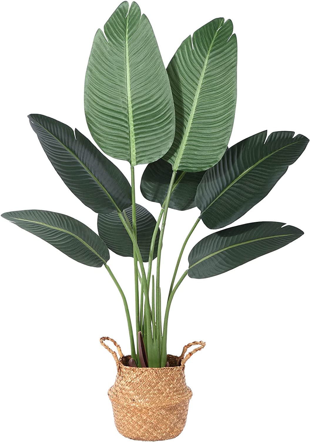 Artificial Plants 4FT Artificial Bird of Paradise Plant in Pot, Tall ...
