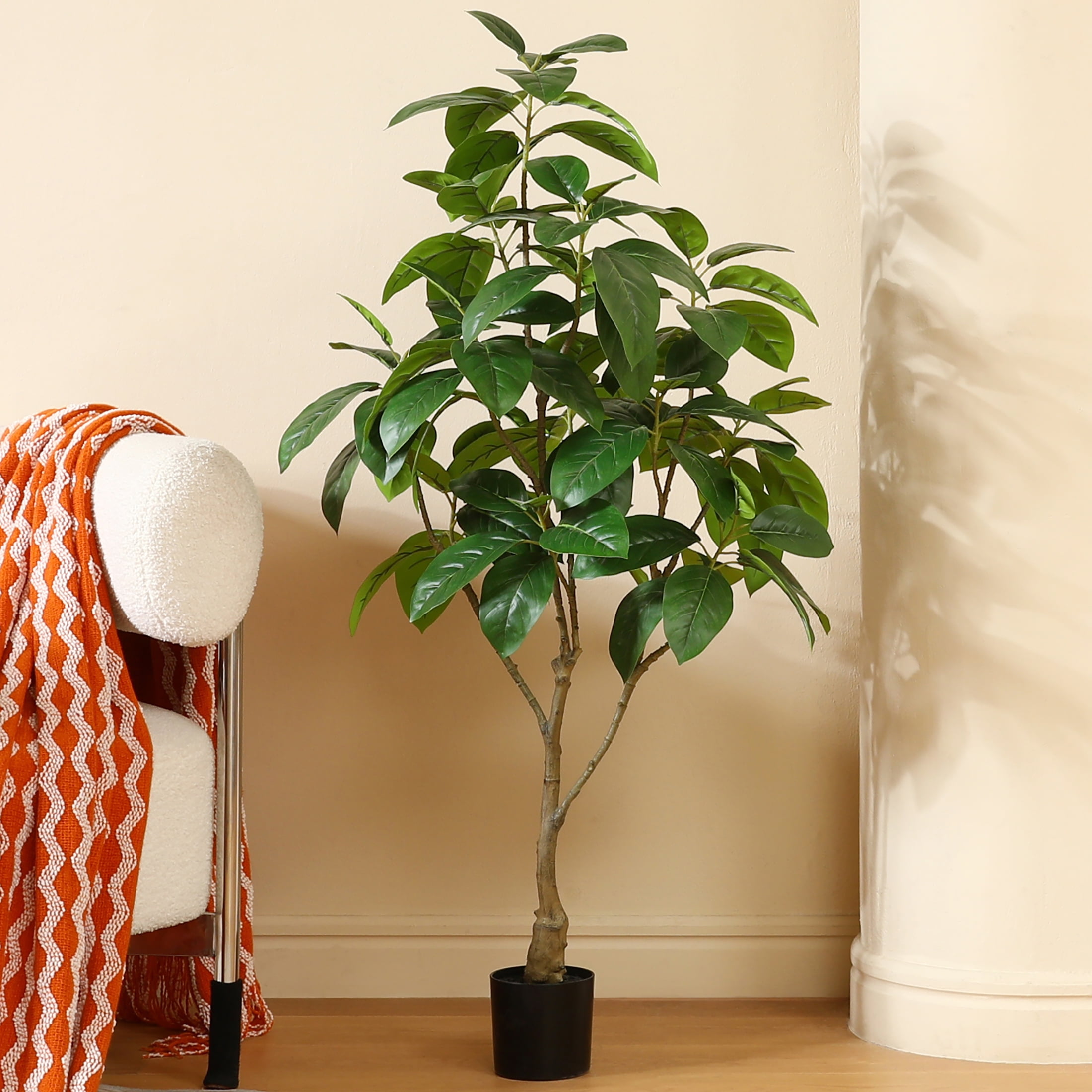 4ft Tall Ficus Tree Artificial Plant, Indoor/Outdoor Decor, Perfect ...