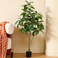 6 ft Tall Large Indoor Faux Moringa Oleifera Tree in Pot, Artificial ...