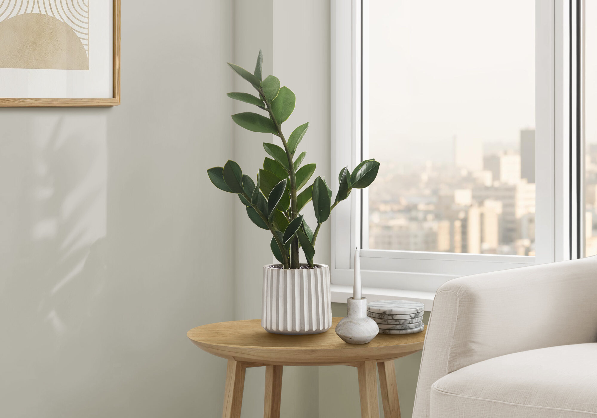 Artificial Plants Artificial Plant, 20" Tall, Zz, Indoor, Faux, Fake ...