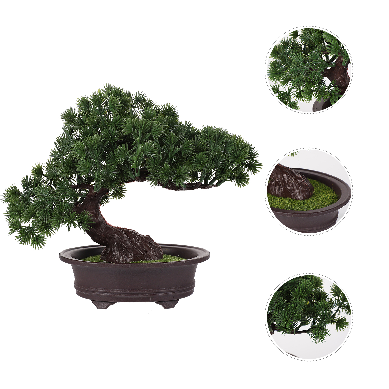 Artificial Plants Bonsai Pine Trees Potted Plants Greenery Japanese Bonsai Tree Simulation ...