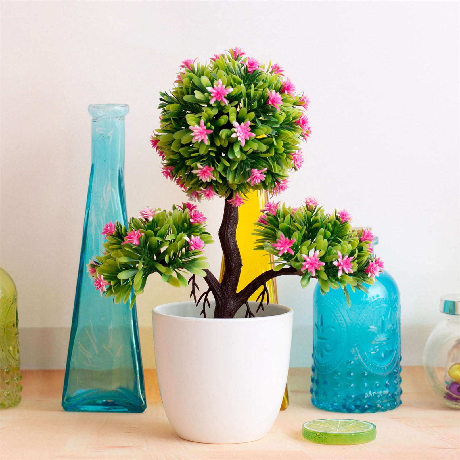 Artificial Plants Bonsai Simulated Tree Potted Plants Fake Flowers ...