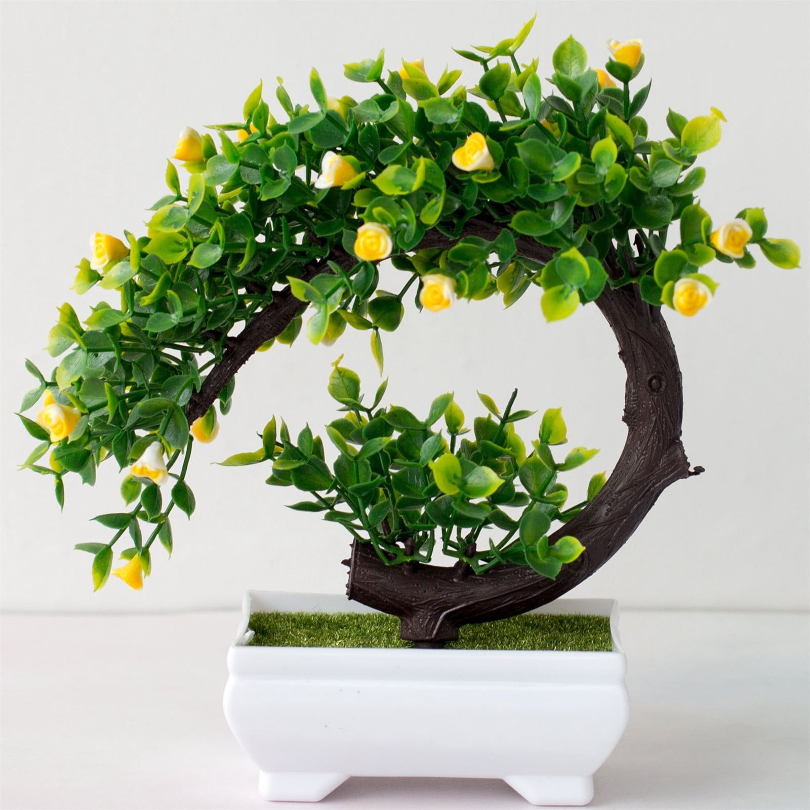 Artificial Plants Bonsai Simulated Tree Potted Plants Fake Flowers ...