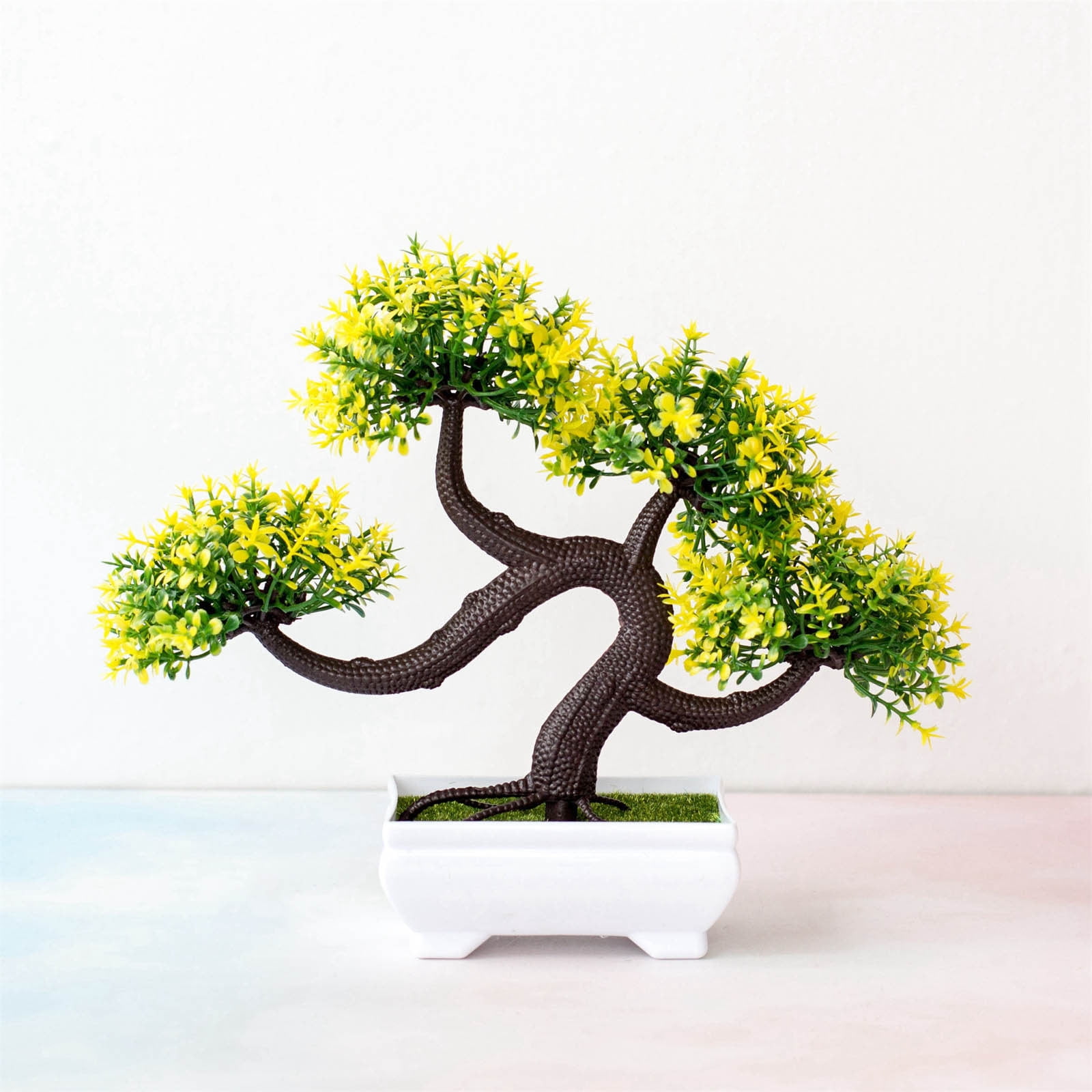 Artificial Plants Bonsai Simulated Tree Potted Plants Fake Flowers ...