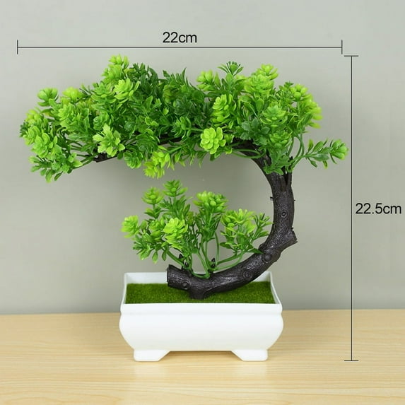 Artificial Plants Bonsai Small Tree Pot Fake Plant Flowers Potted ...