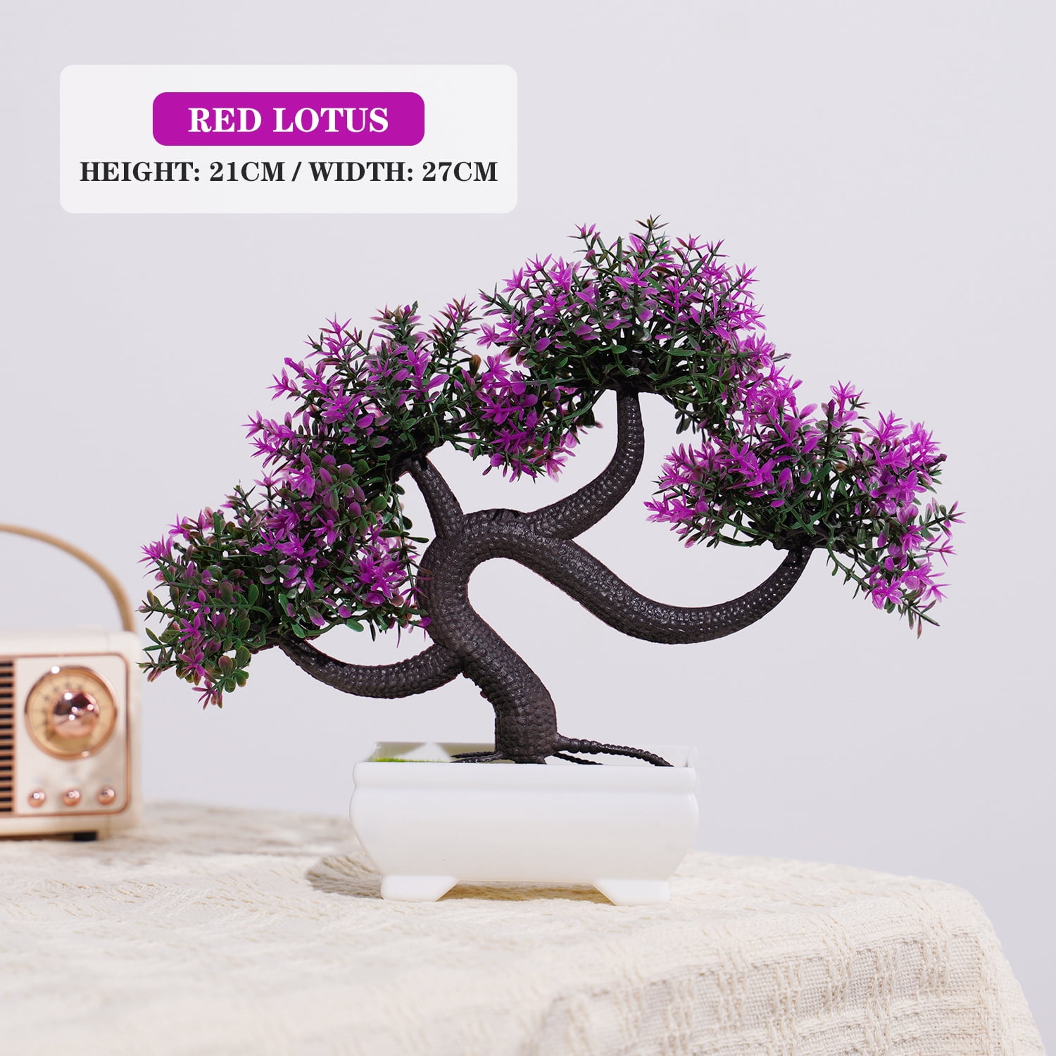 Artificial Plants Bonsai Small Tree Simulation Pot Plants Fake Flowers ...