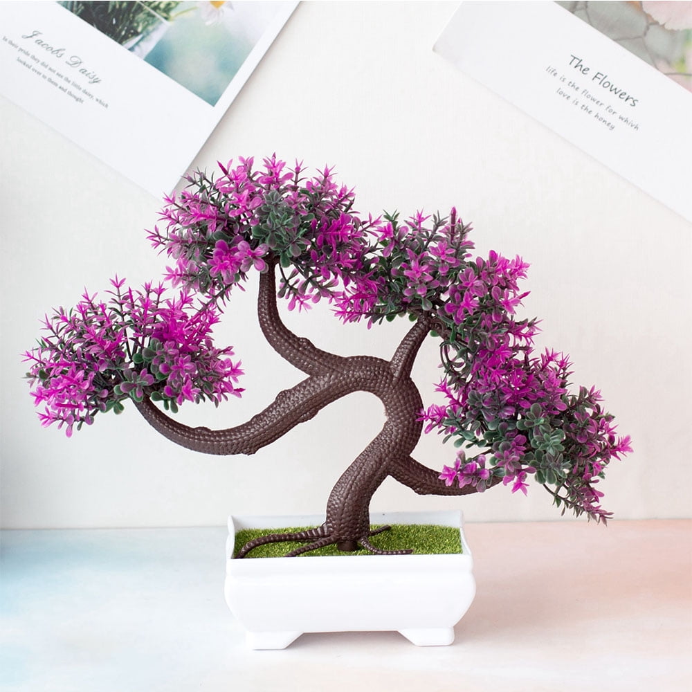 Artificial Plants Decoration Potted Bonsai Small Tree Pot Fake Plant ...