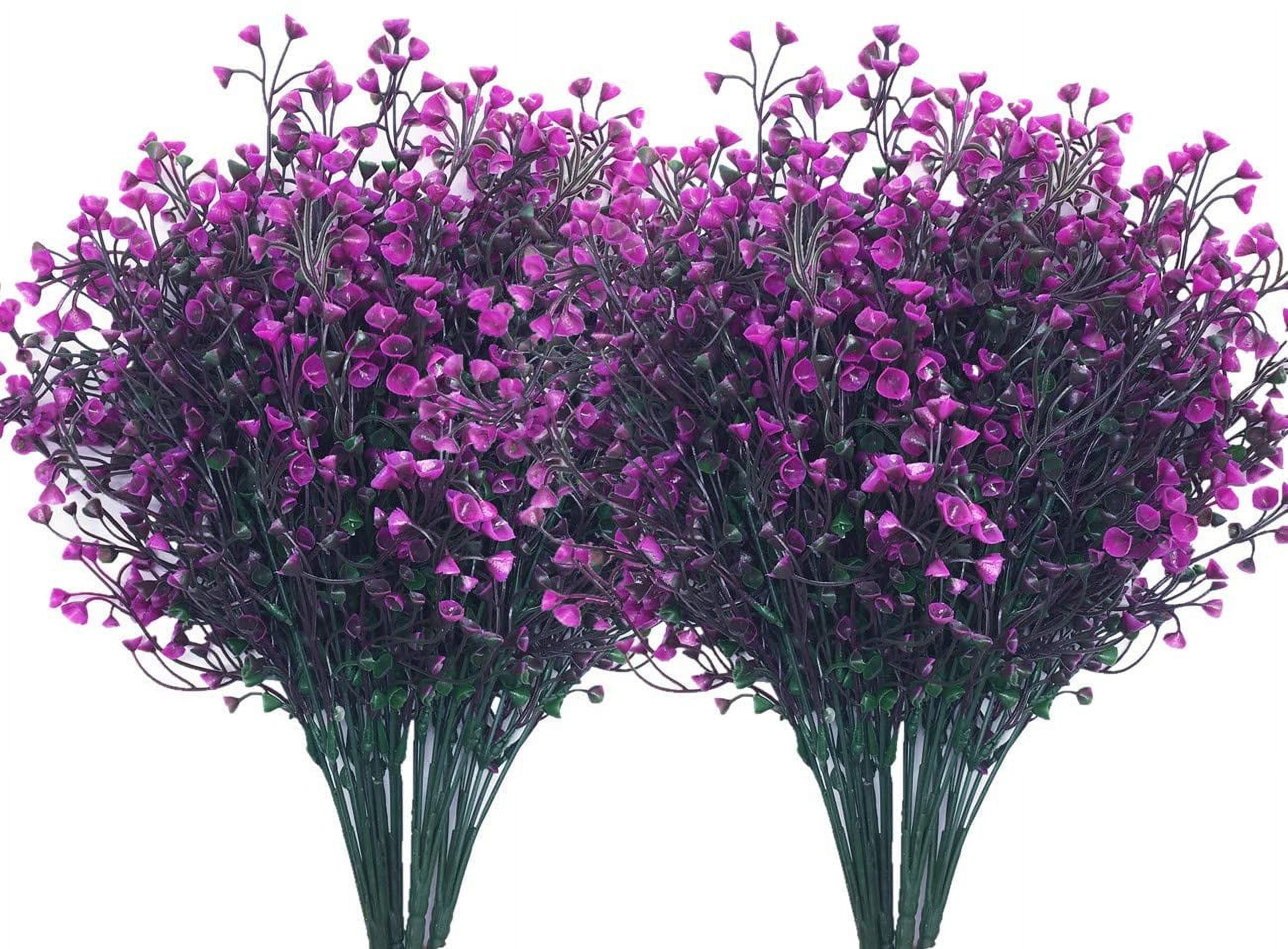 Artificial Plants, Fake Bell Grass Flowers Plastic Greenery Lifelike ...