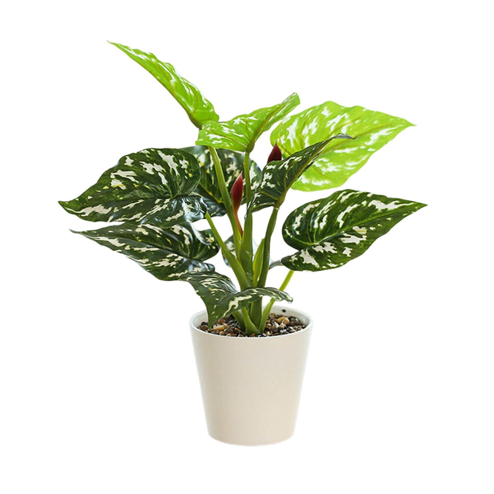 Artificial Plants Fake Plastic Pot Artificial Potted Plant Mini ...