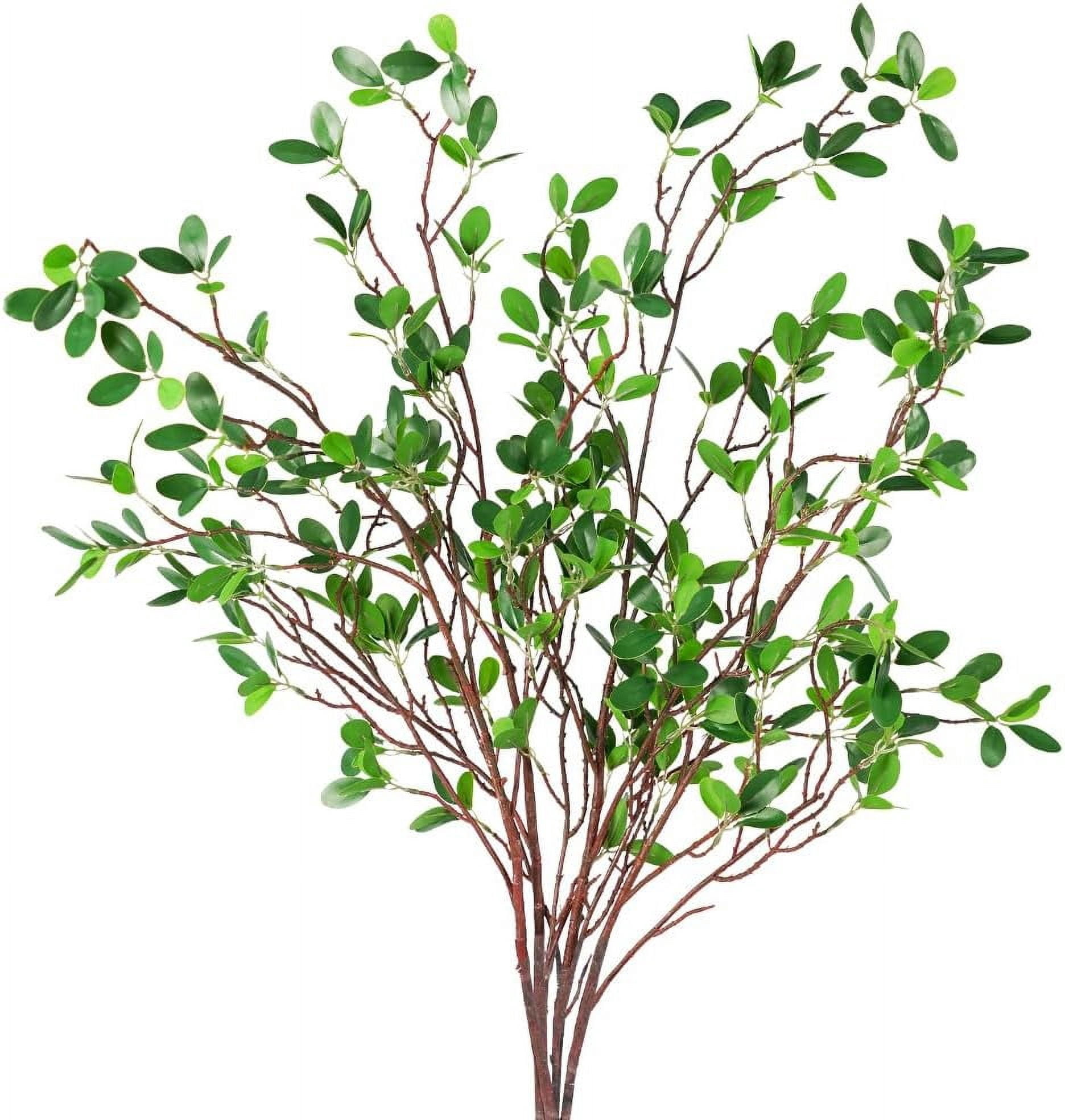 Artificial Plants Faux Greenery Eucalyptus Stems,Faux Branches for Vase ...