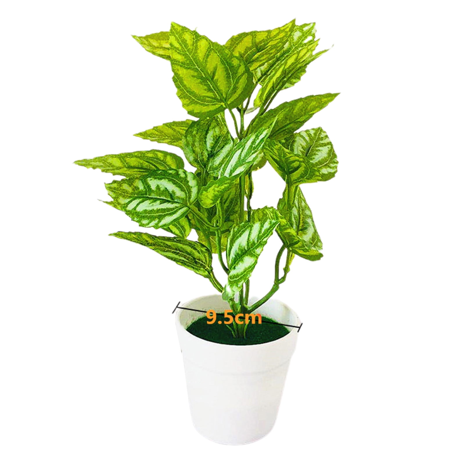 Artificial Plants, Faux Tabletop Greenery Clear Glass Pots Potted Plant ...
