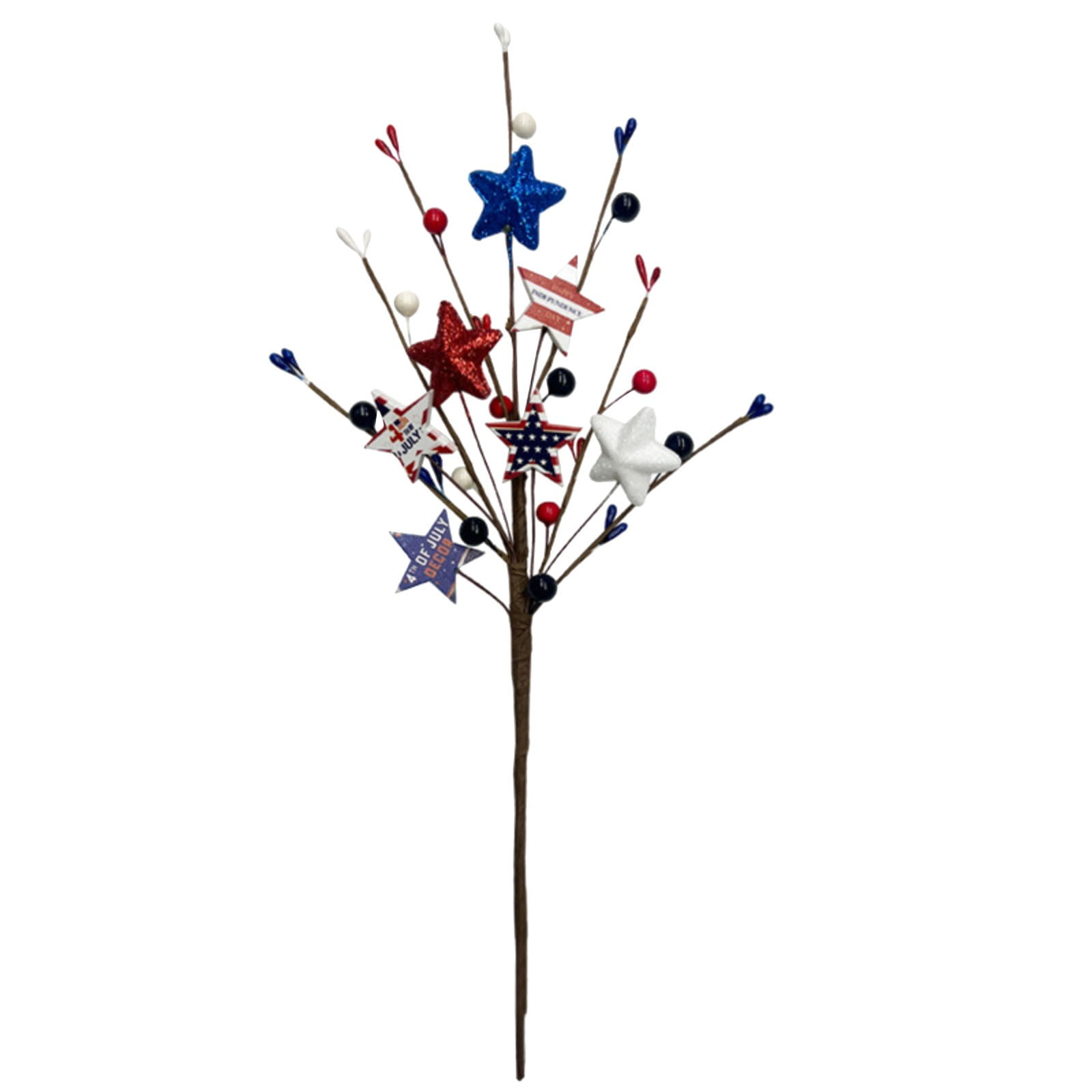 Artificial Plants & Flowers Patriotic Artificial Berry Stem Picks White ...