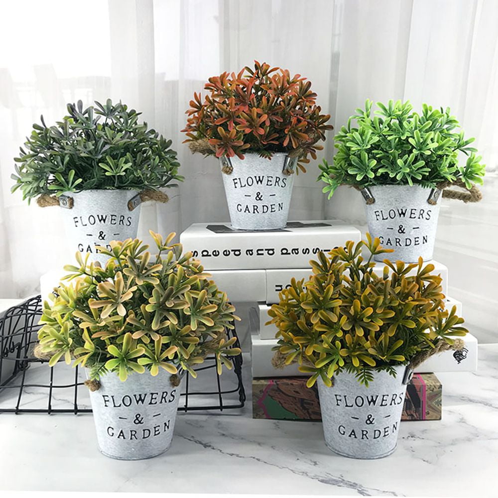 Artificial Plants Garden Simulated Plant Fake Potted Plant Decor for ...