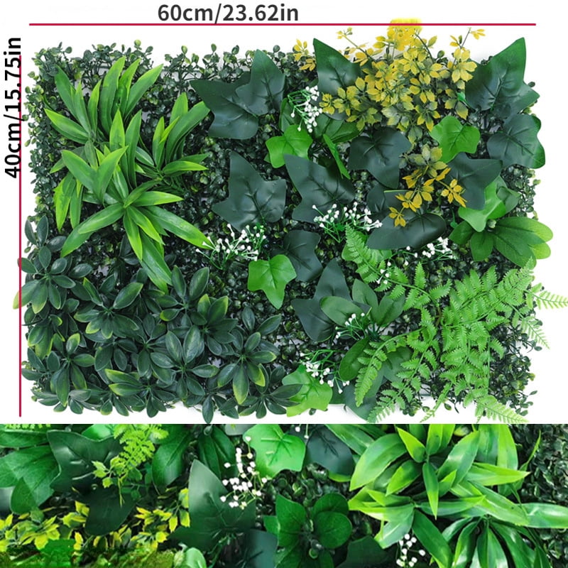 Artificial Plants Grass Wall Panel Boxwood Hedge for Indoor Outdoor ...