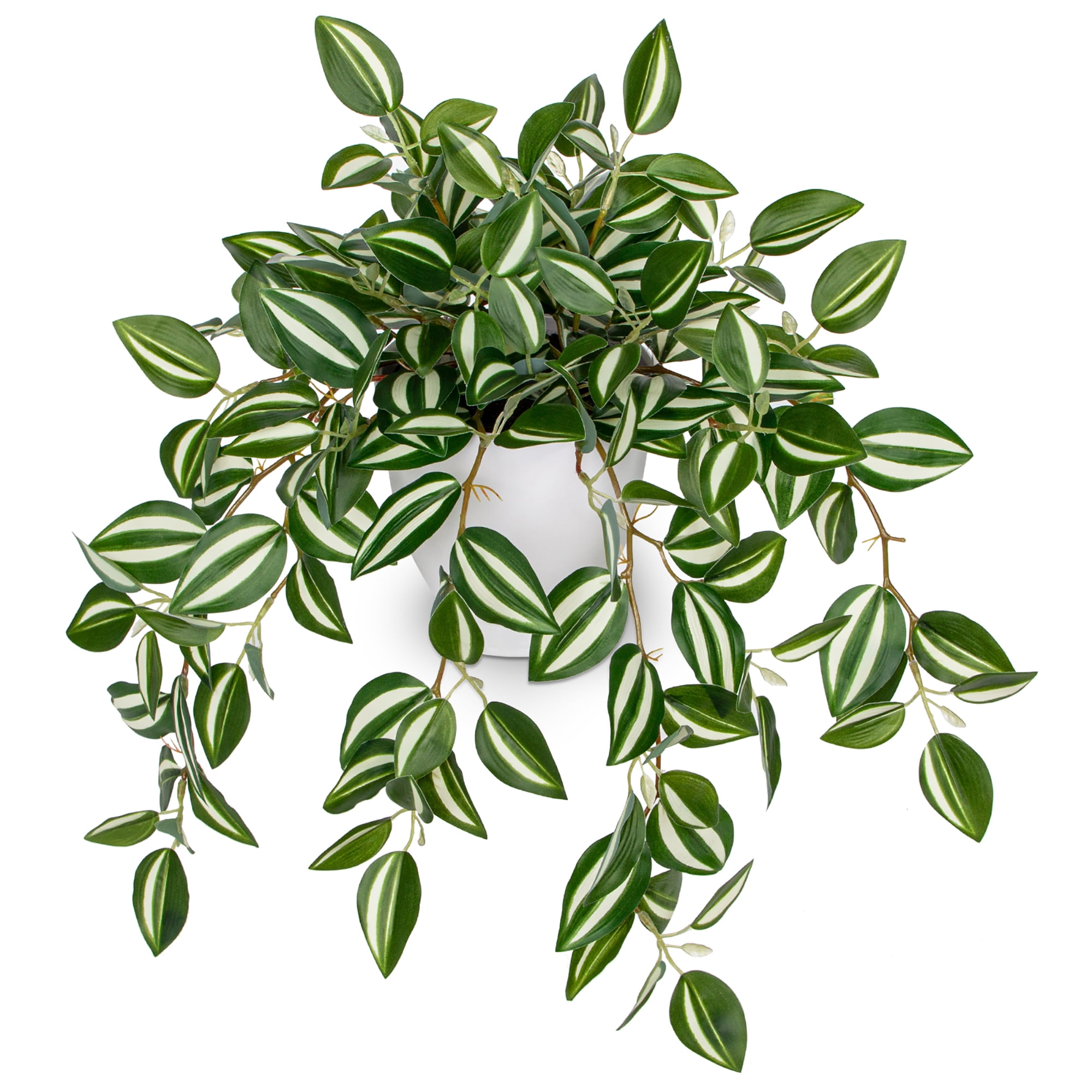 GnFlus, Artificial Plants Greenery Watermelon Peperomia, 17.7" Tall ...