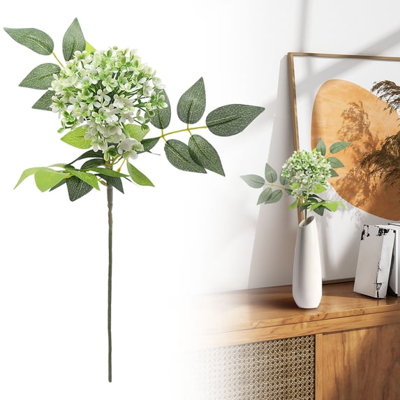 Artificial Plants Indoor,Artificial Hydrangea Flower 35Cm Round Rose ...