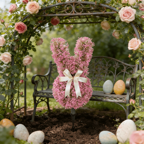 Artificial Plants Indoor,Easter Bunny Spring Greenery,Rabbit Artificial Plants Outdoor Tree ...