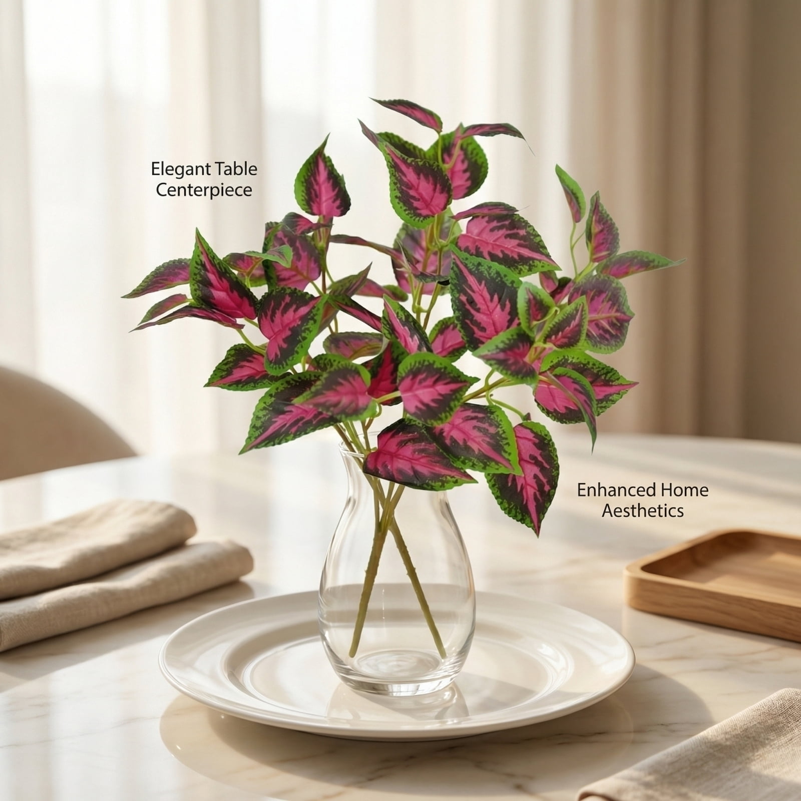 Artificial Plants Outdoor 5 Pcs, UV Resistant Faux Coleus Plants Fake ...