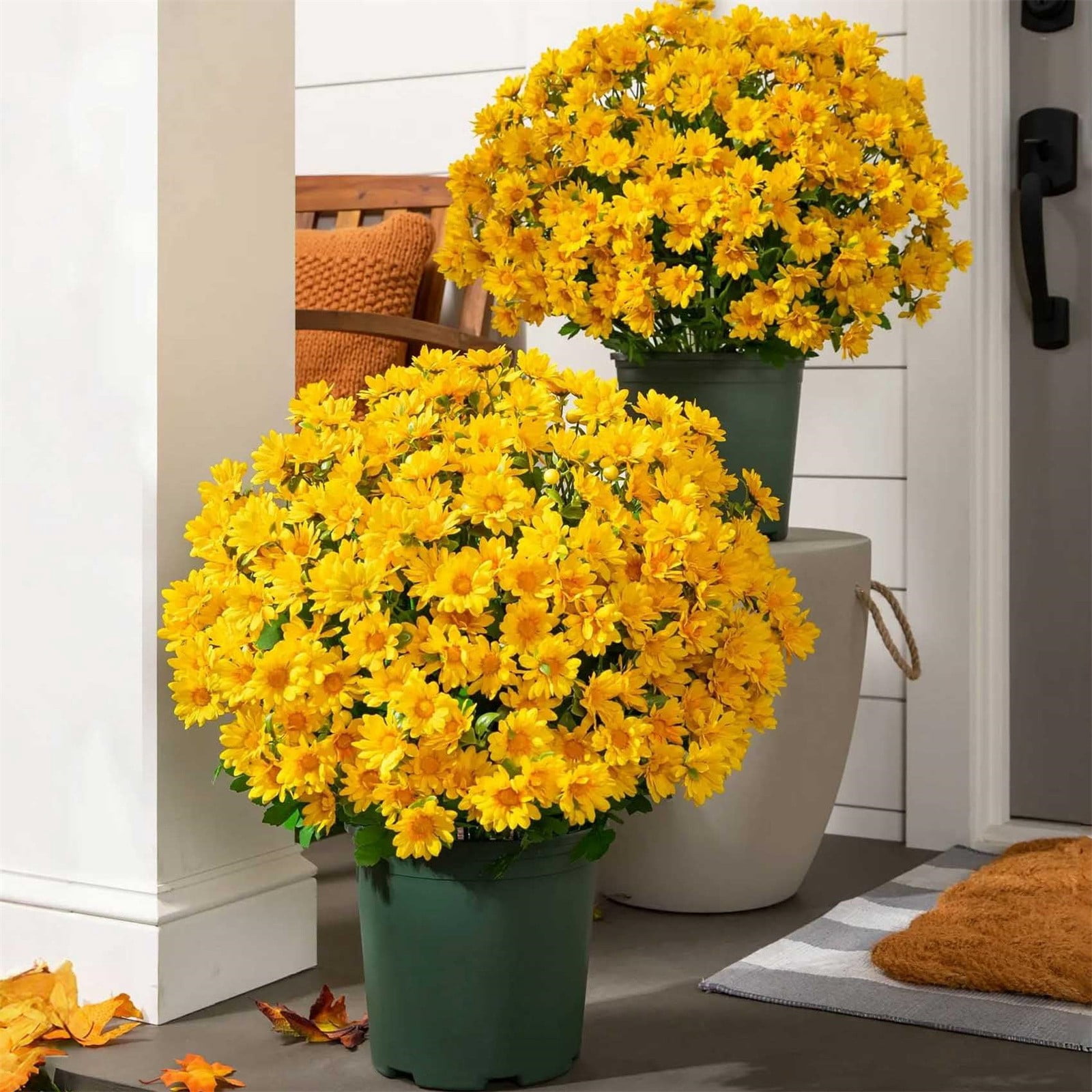 Artificial Plants Outdoor Fake Mums Faux Pansies Fake Mums Flower ...