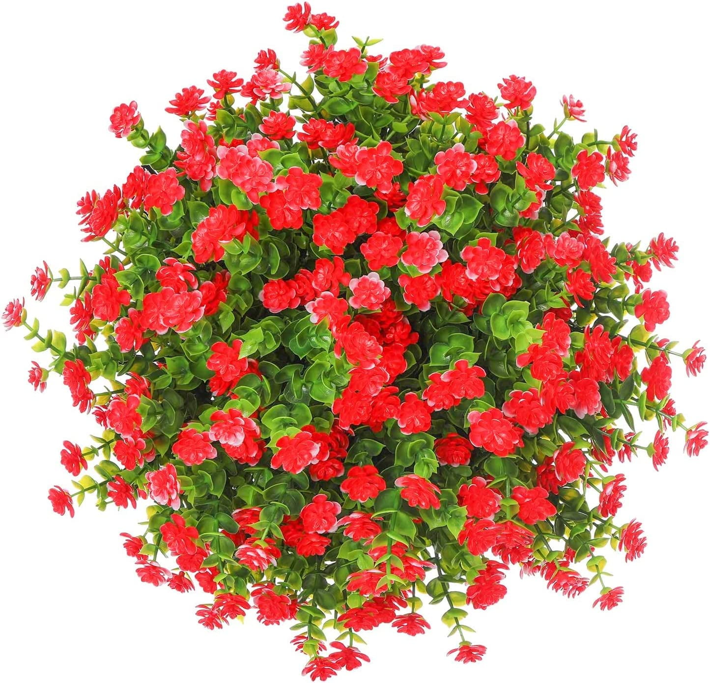 Artificial Plants Outdoor, UV Resistant Faux Outdoor Plastic Greenery ...