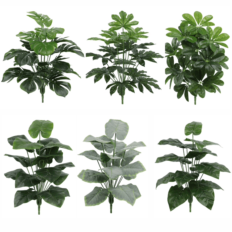 Artificial Plants Palm Leaves Green Greenery Tree Faux Fake Tropical ...