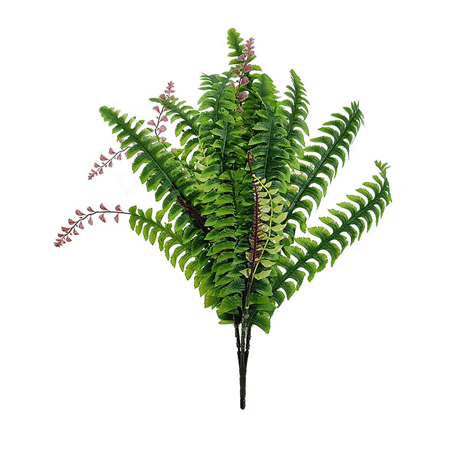 Artificial Plants Plastic Shrubs, Fake Greenery Grass Bushes Foliage ...