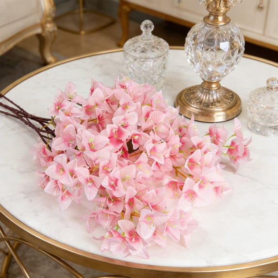 Artificial Plastic Flowers - Realistic Fake Rose Bush Sprigs for Vase ...